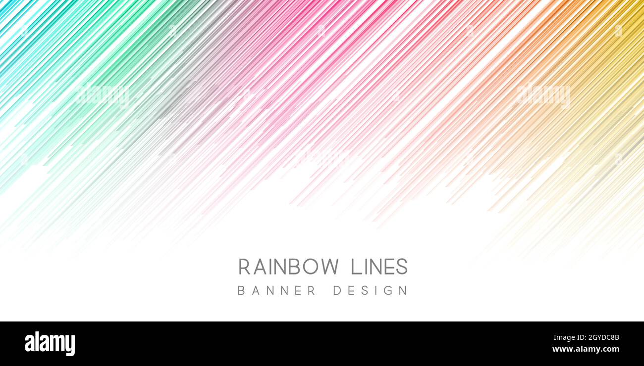 Banner background with rainbow coloured lights design Stock Photo - Alamy