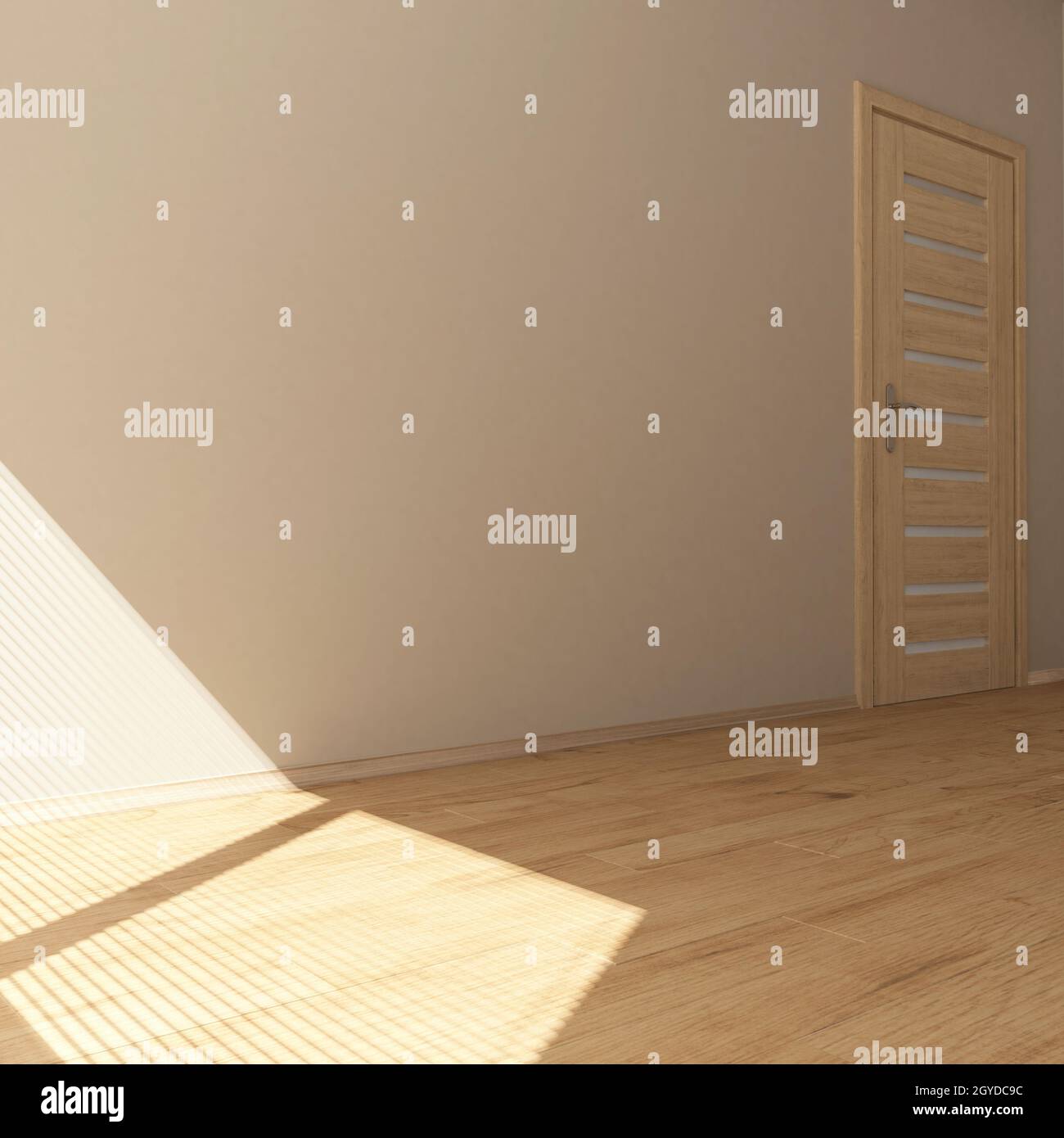 Render of 3D Contemporary Empty Room Stock Photo - Alamy