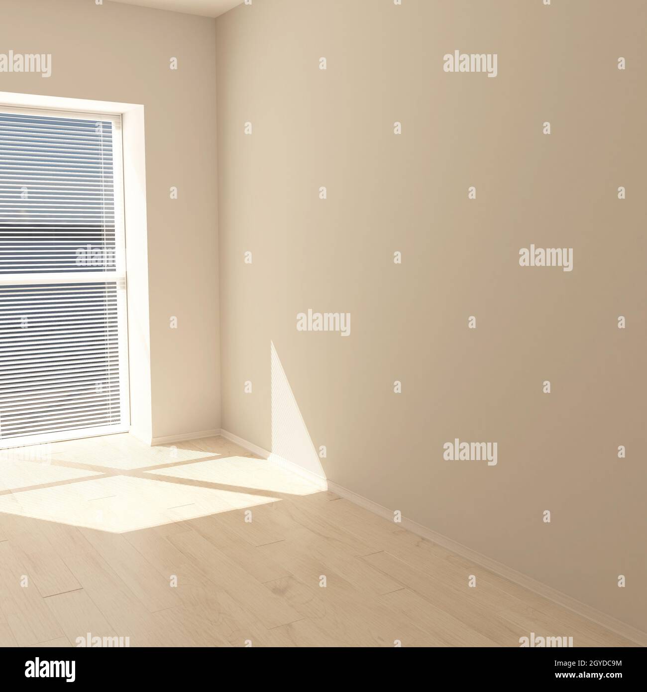 Render of 3D Contemporary Empty Room Stock Photo - Alamy