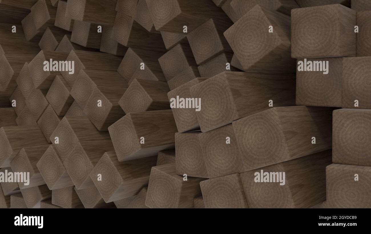 3D Render of construction timber beams and planks Stock Photo - Alamy