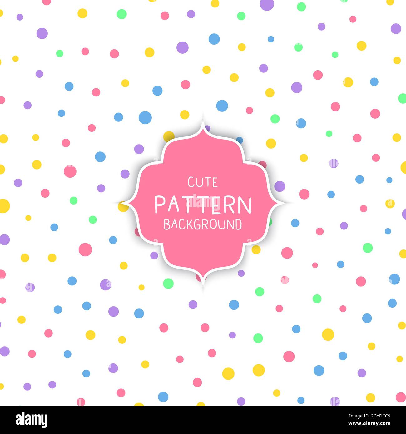 Cute background with colourful circles pattern Stock Photo - Alamy