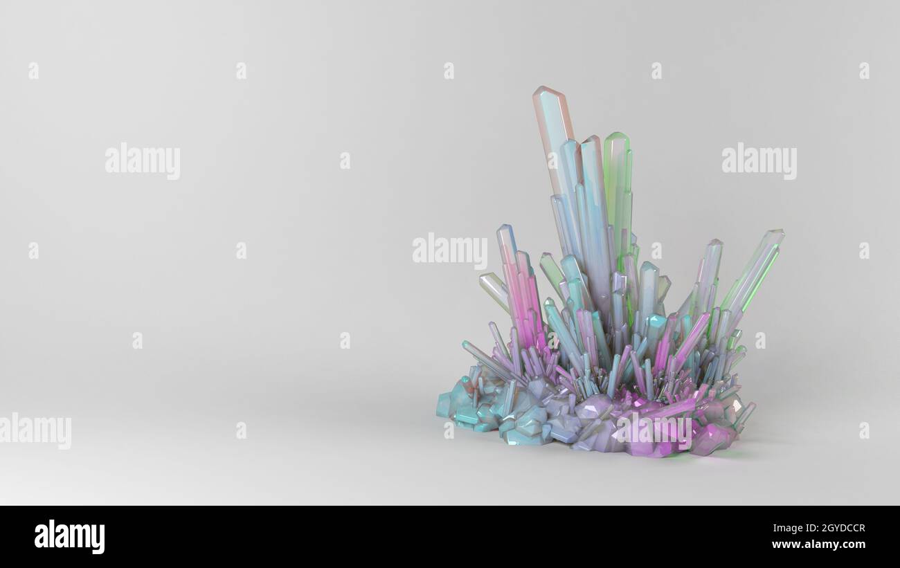 Render of 3D Abstract Geometric Crystal Background Stock Photo - Alamy