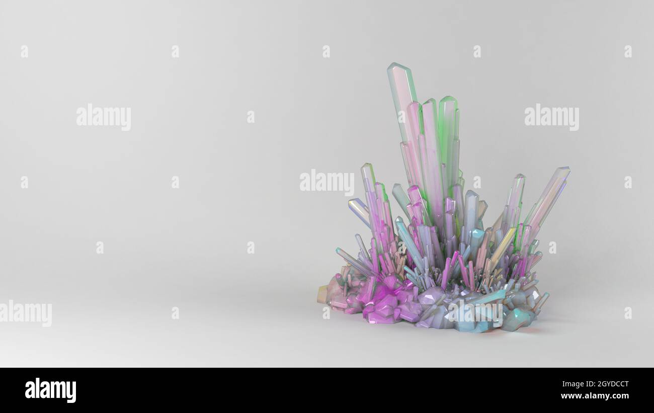 Render of 3D Abstract Geometric Crystal Background Stock Photo - Alamy