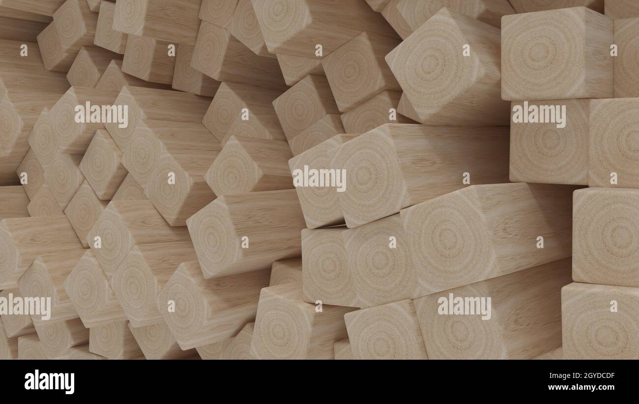3D Render of construction timber beams and planks Stock Photo - Alamy
