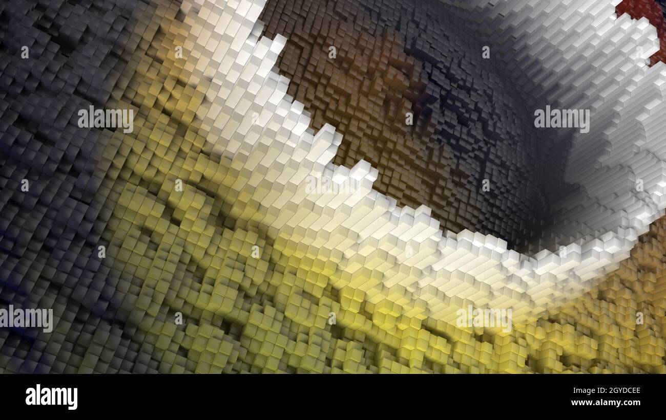Render of 3D Geometric Abstract Background Stock Photo - Alamy