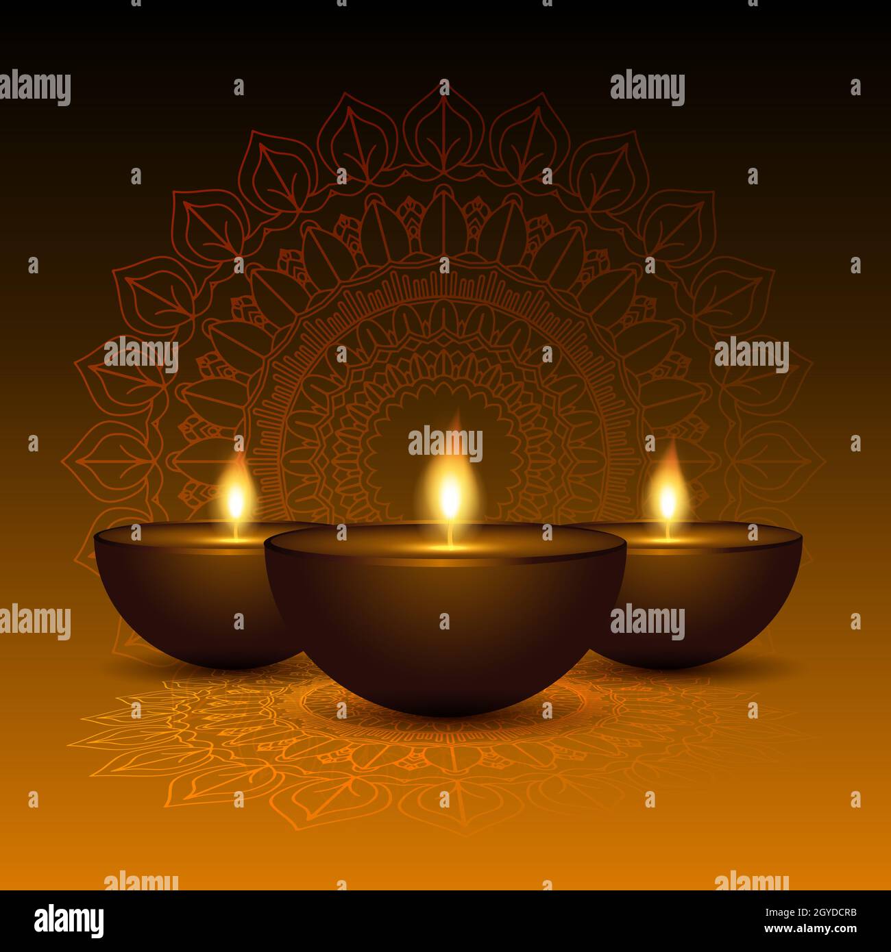 Decorative Diwali lamp background Stock Photo - Alamy