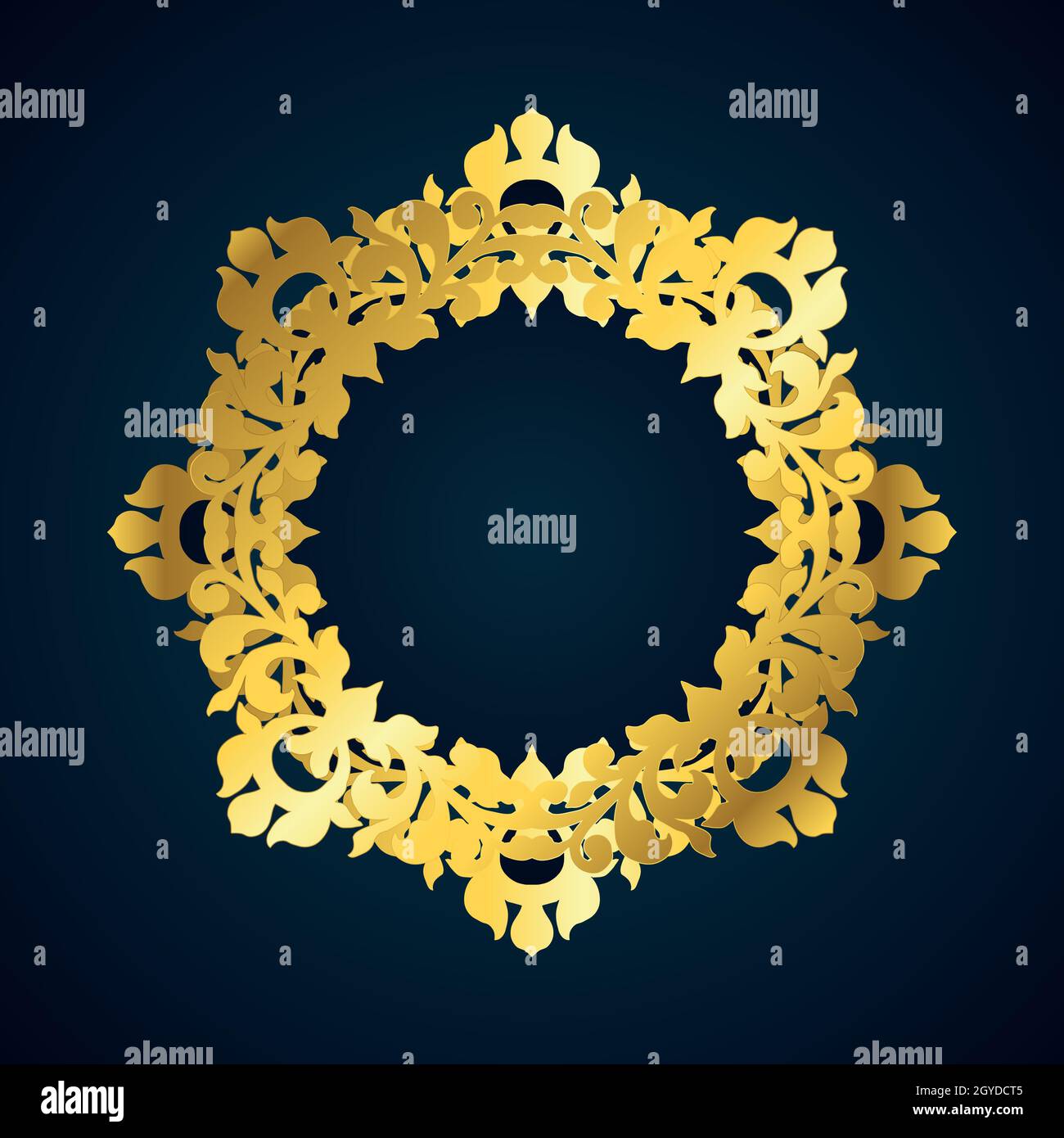 Decorative gold border hi-res stock photography and images - Alamy