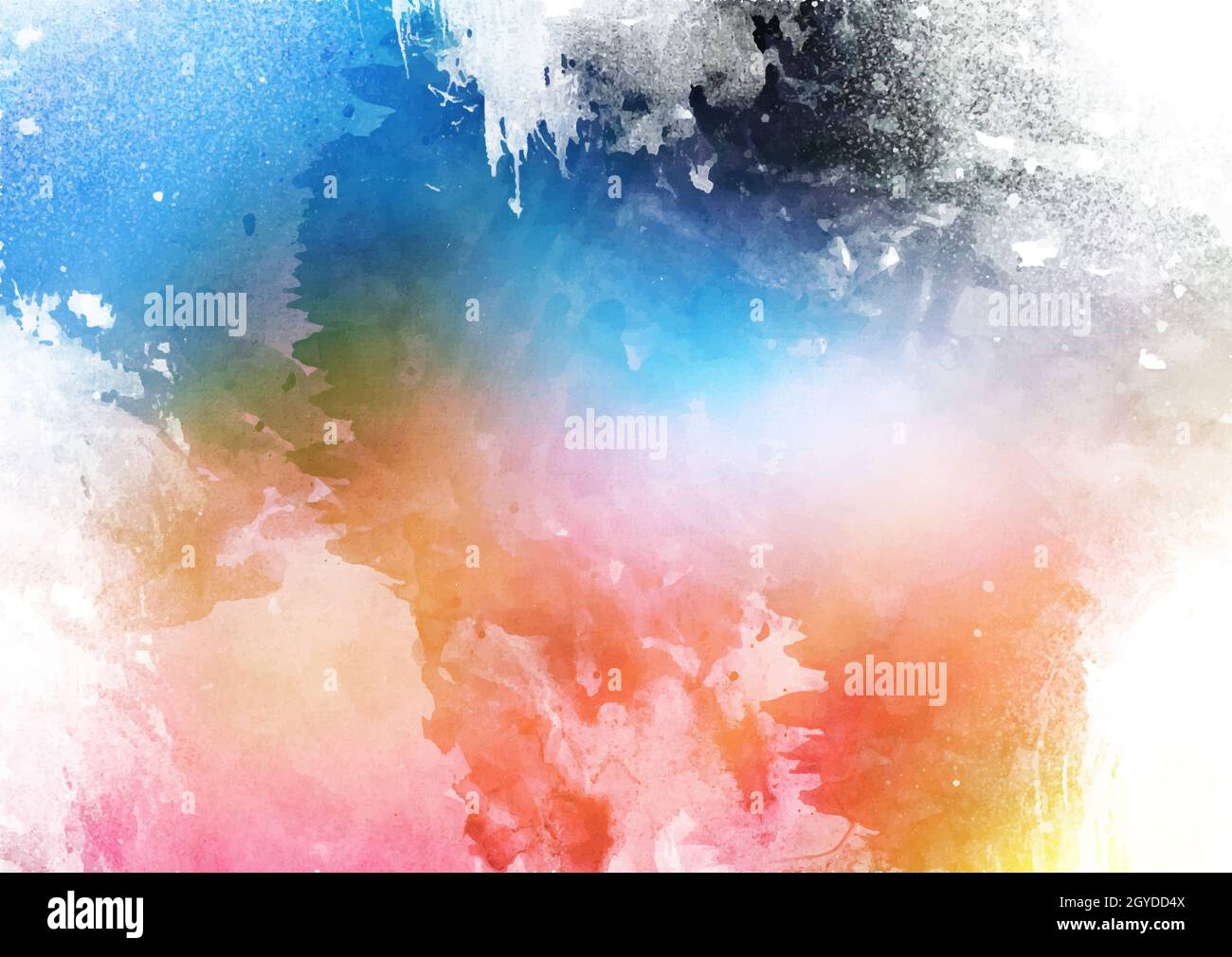Painted background with a detailed colourful watercolour texture Stock ...
