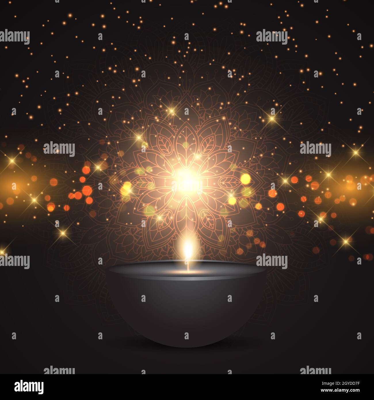 Decorative Diwali festival of lights background design Stock Photo - Alamy