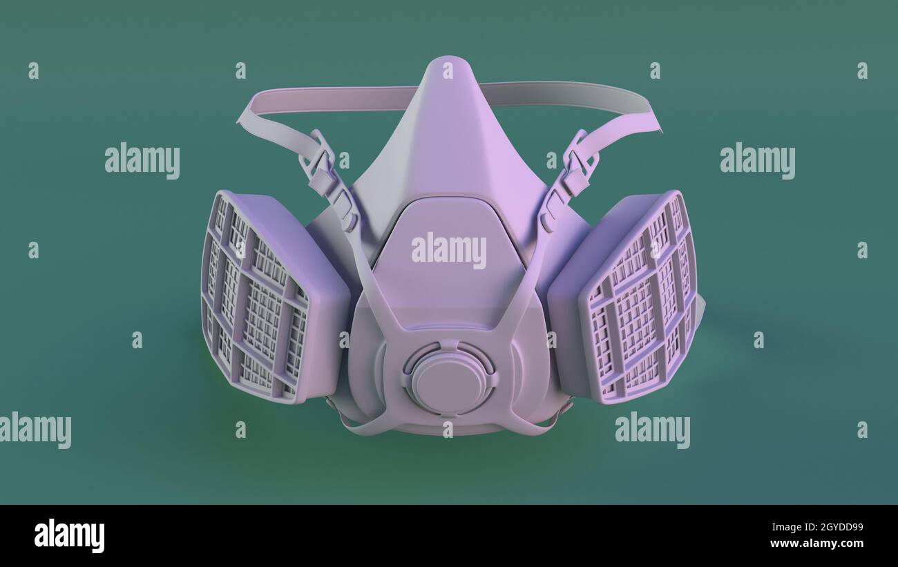 3d render of a respirator isolated dust mask Stock Photo - Alamy