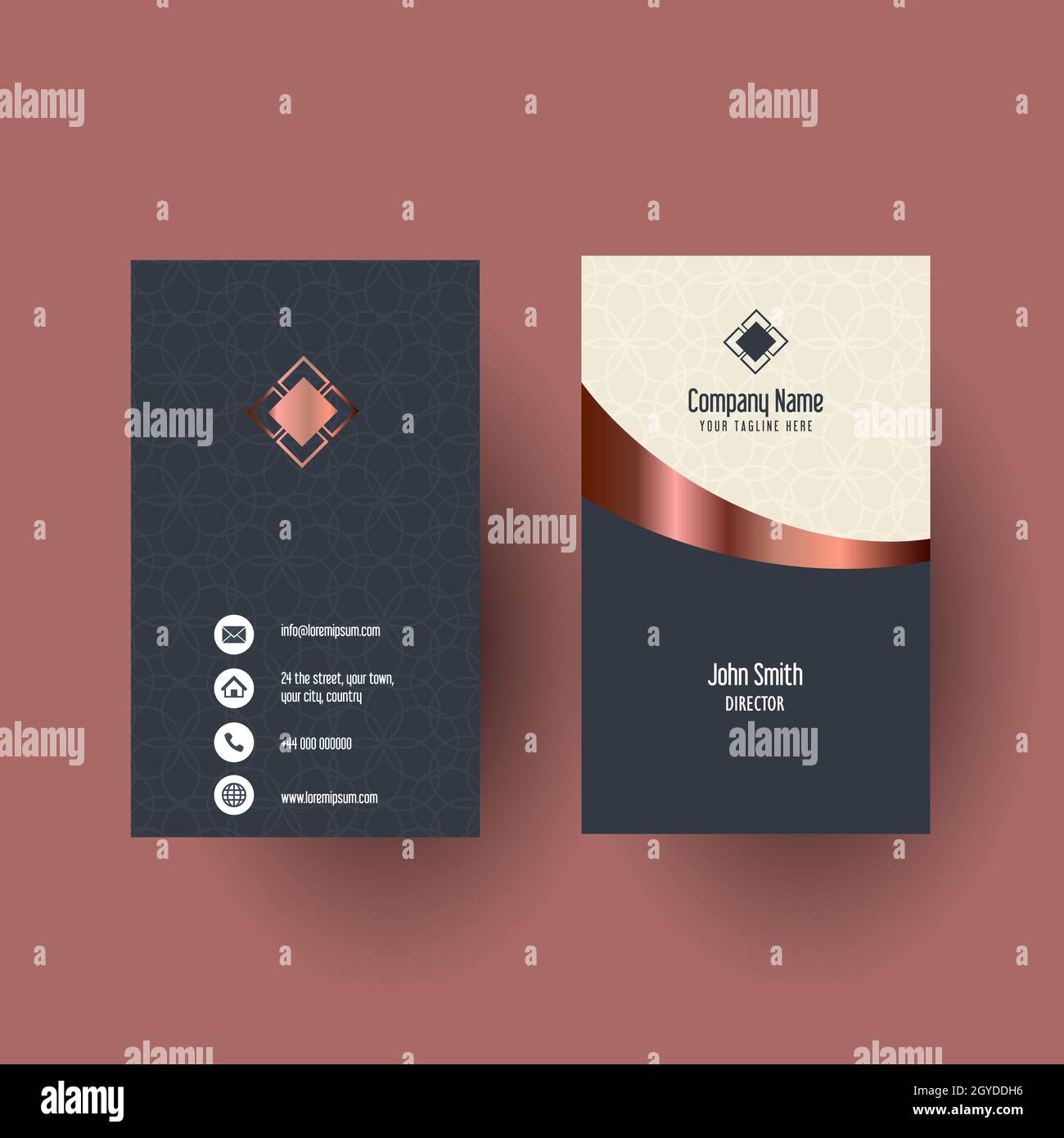 Business card with a modern design Stock Photo - Alamy