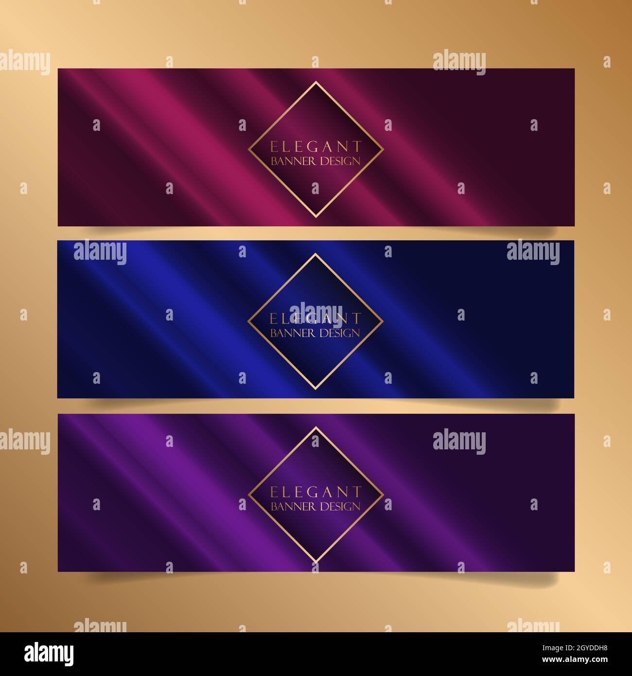 Collection of banners with elegant designs Stock Photo - Alamy