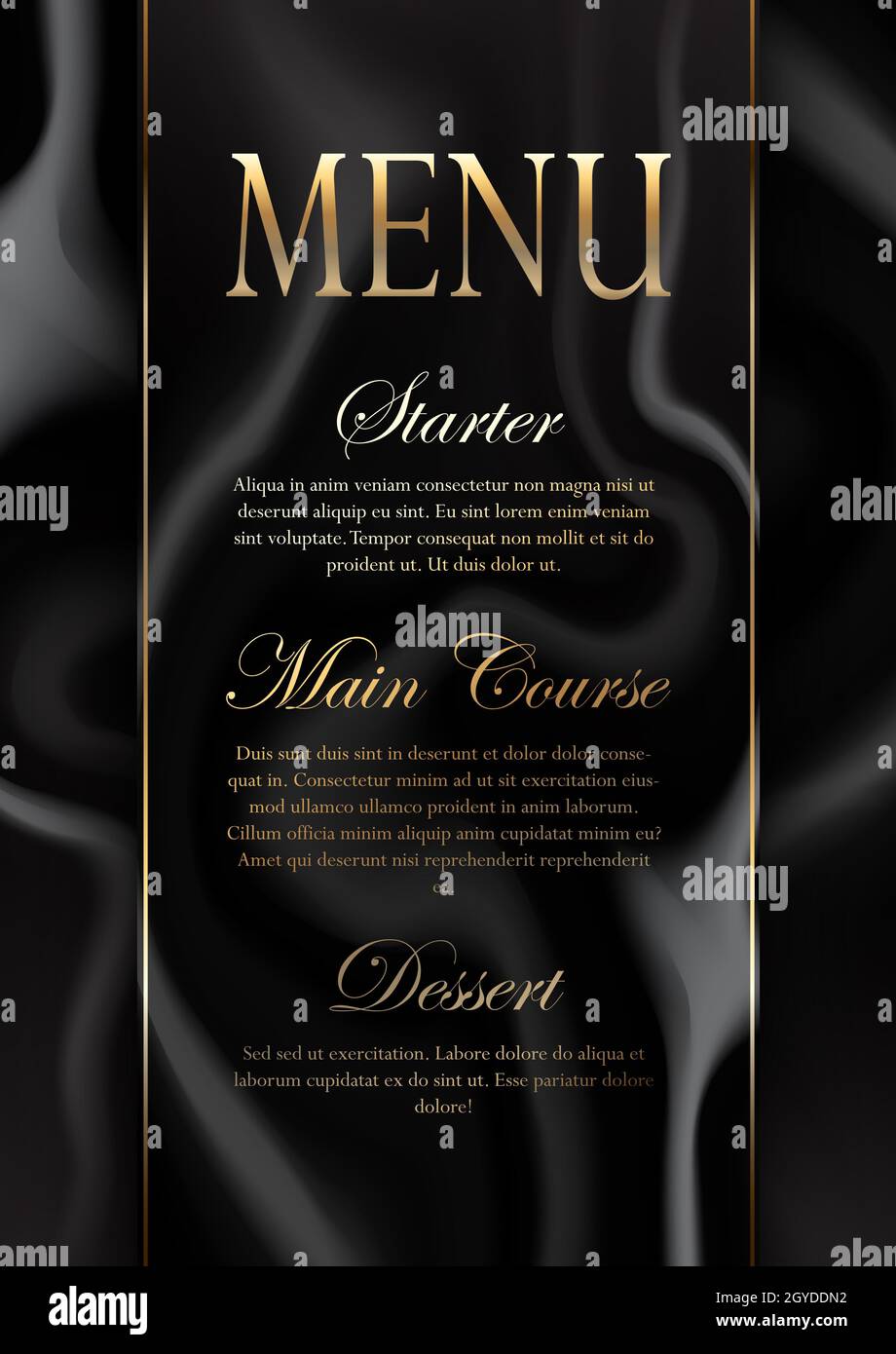 Elegant menu design hi-res stock photography and images - Alamy