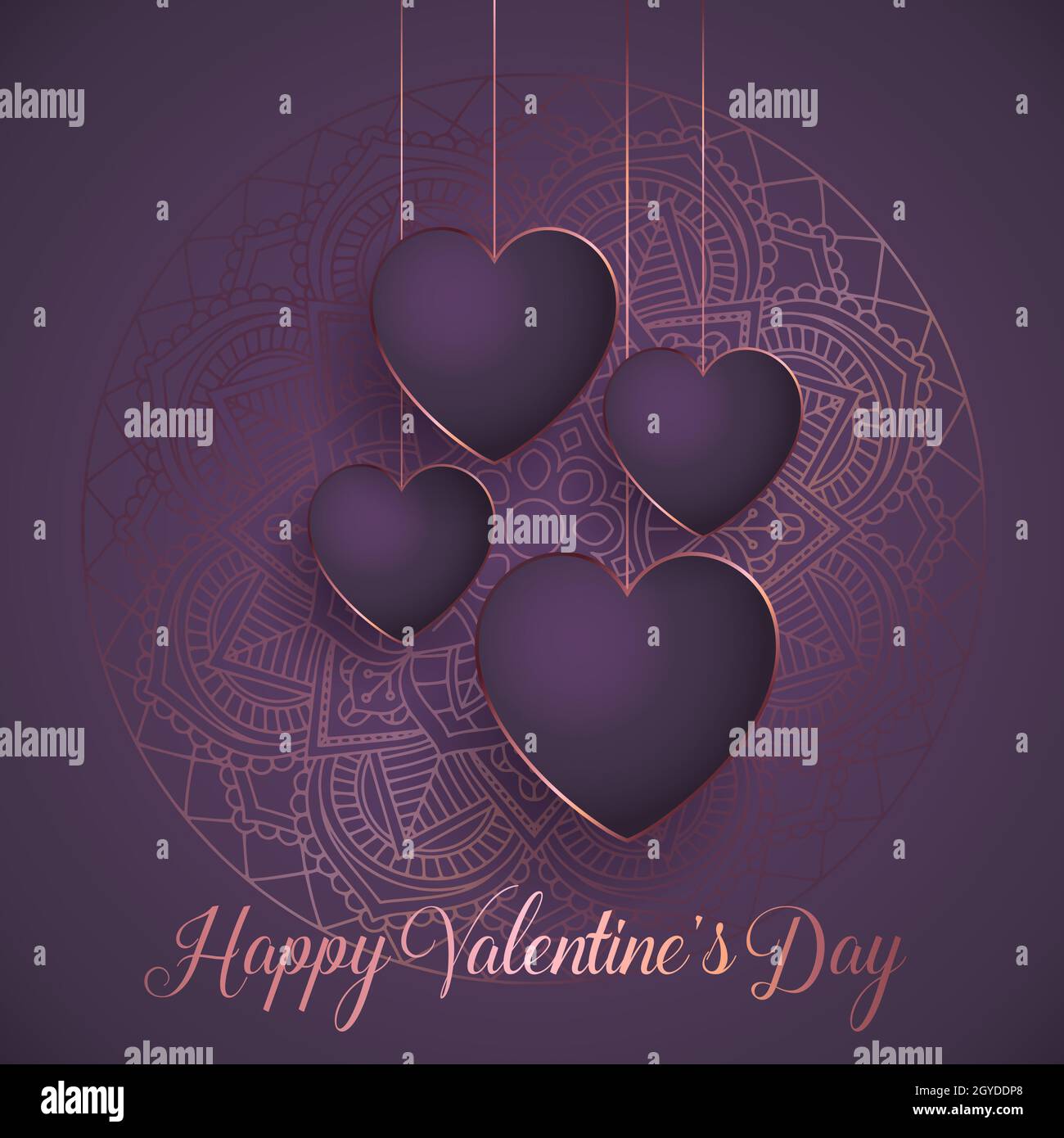 Valentine's Day background with elegant hearts design Stock Photo - Alamy