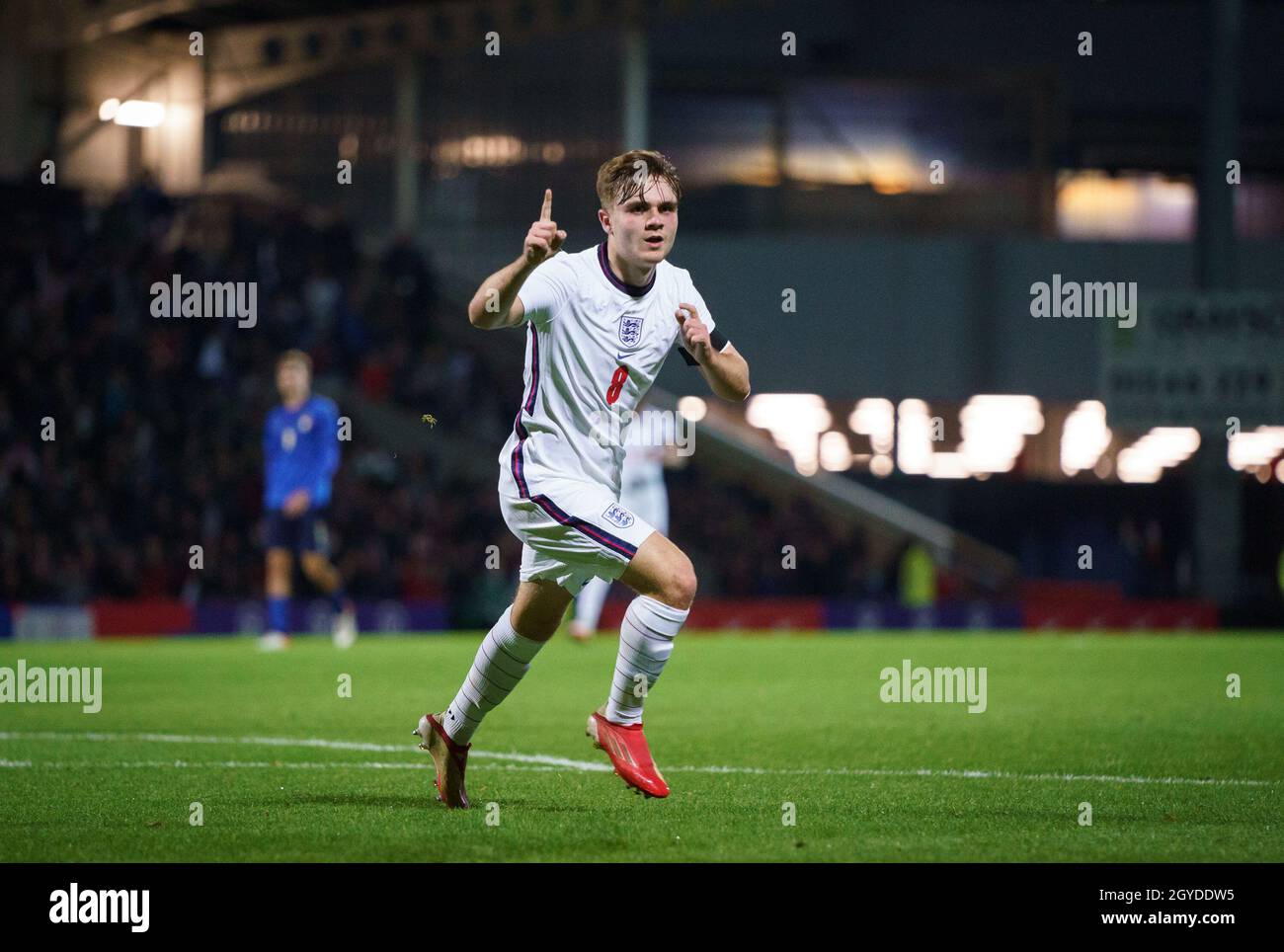 London, UK. 07th Oct, 2021. Lewis Bate (Leeds United) of England U20 ...