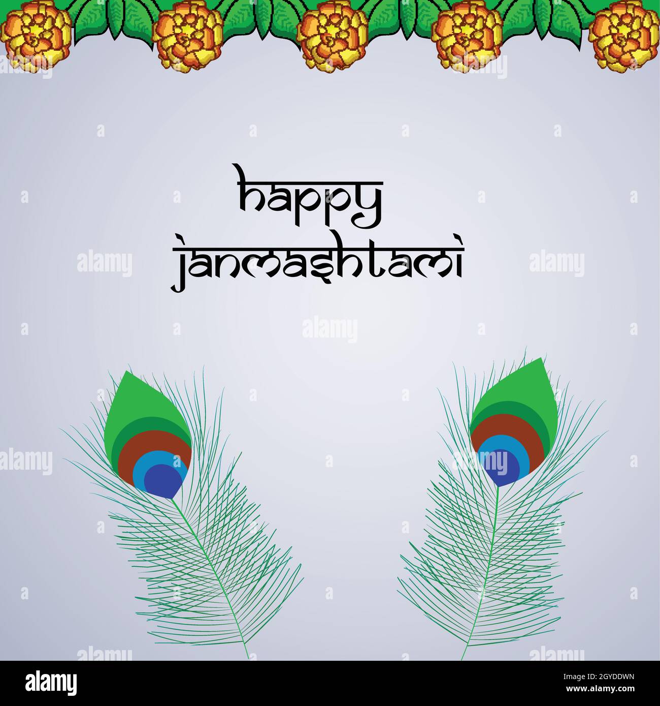 Hindu festival Janmashtami Background Stock Vector Image & Art - Alamy