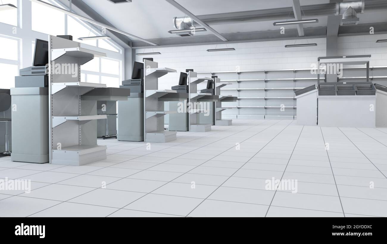 Supermarket Interior Render 3d High Resolution Stock Photography and ...