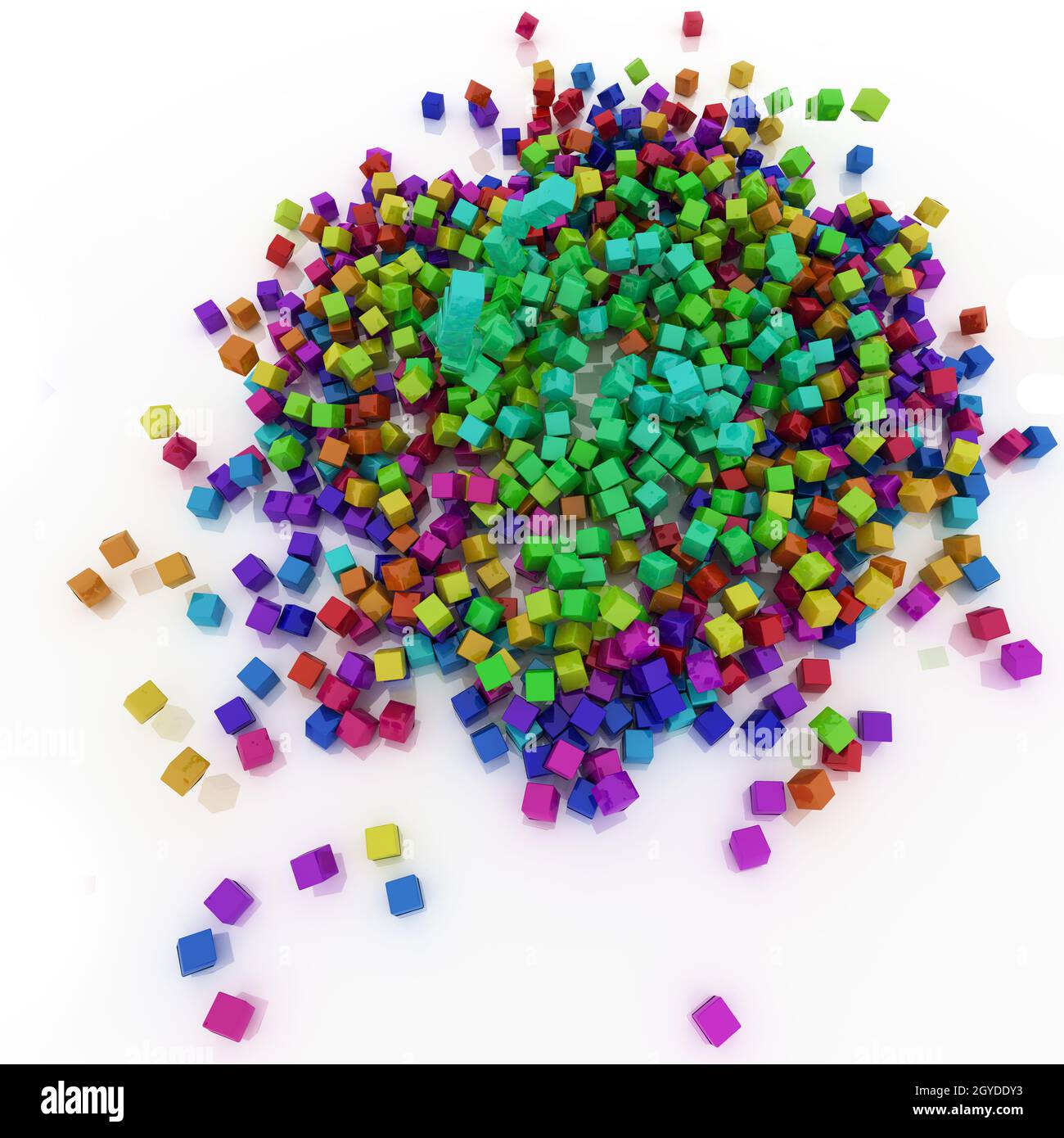 3d render of Rainbow coloured cubes Stock Photo - Alamy