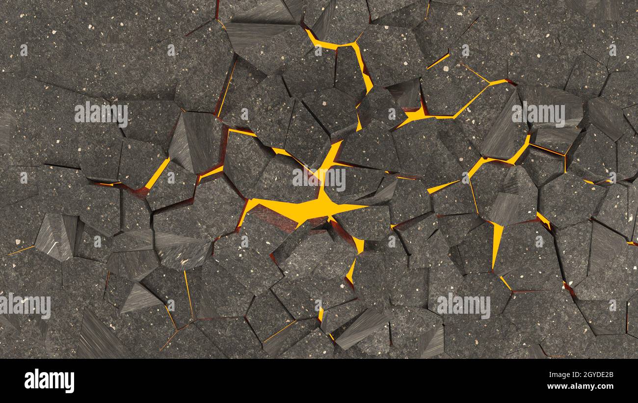 3D Render of a Fractured Ground Background Stock Photo - Alamy