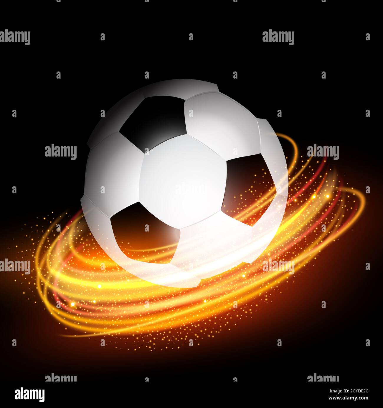 Football or soccer ball on a glowing lines background Stock Photo - Alamy
