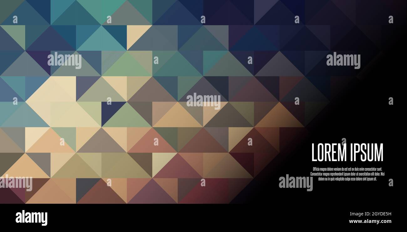 Banner background with low poly geometric design Stock Photo - Alamy