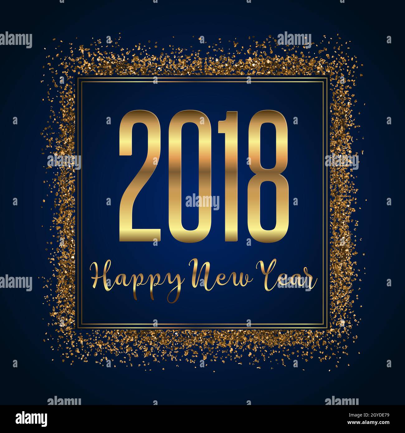Happy New Year background with gold glittery design Stock Photo - Alamy