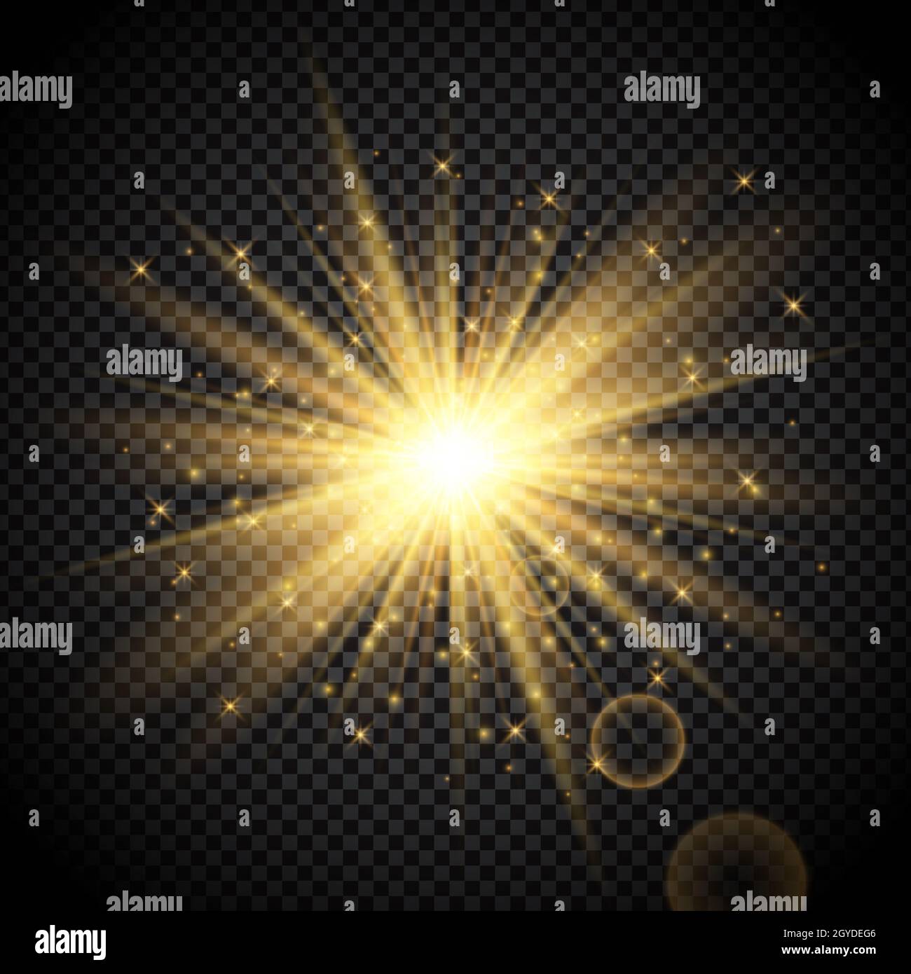 Gold starburst on a transparent background Stock Photo - Alamy