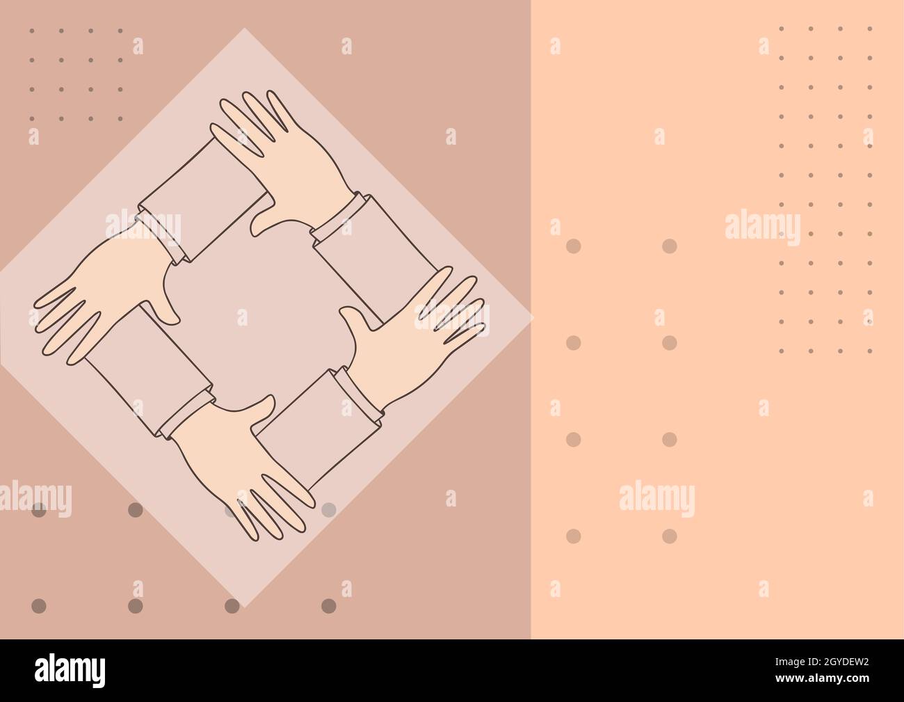 Four Hands Connected Holding Arms Together Showing Connection Symbol ...