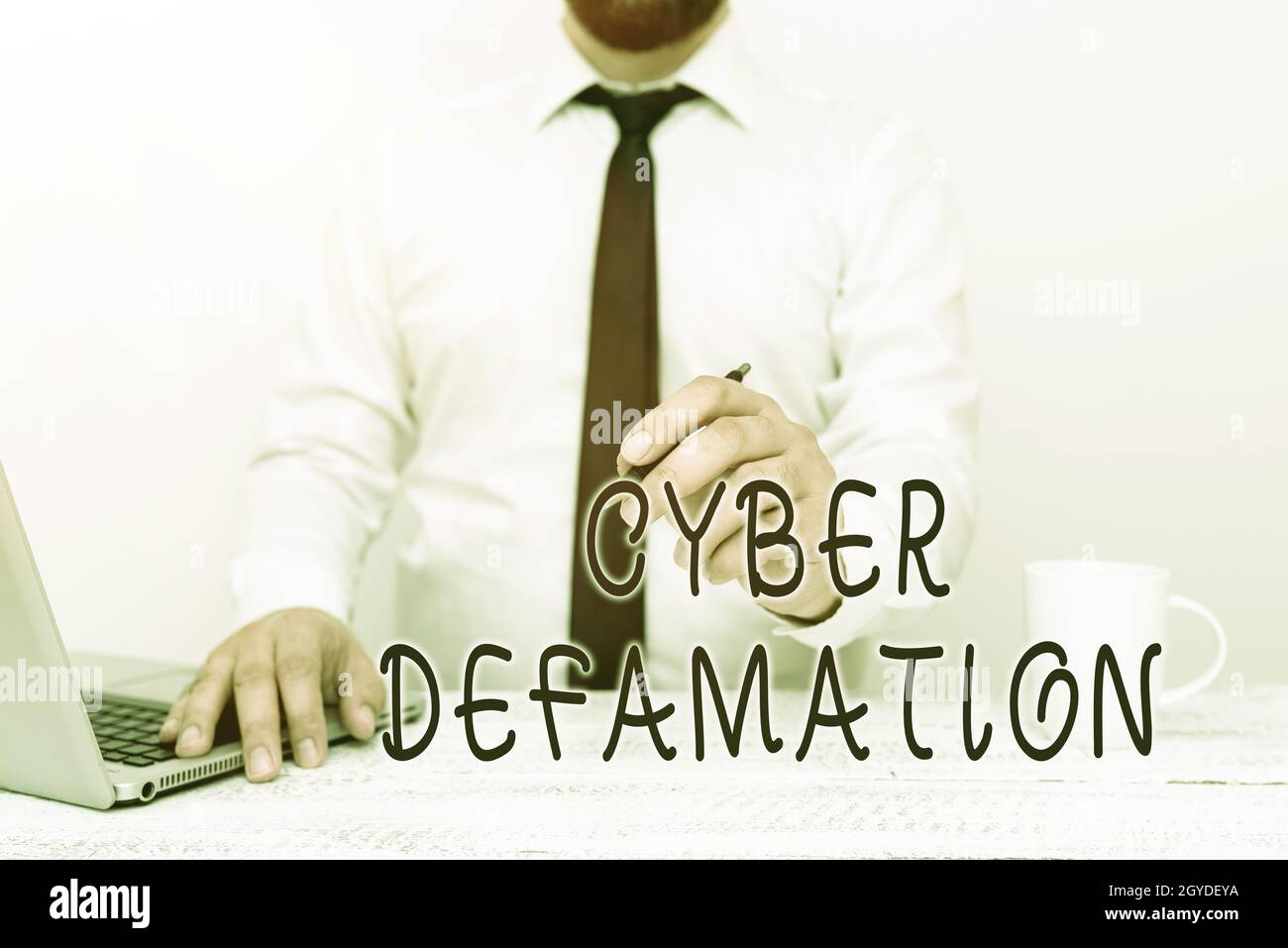 Conceptual display Cyber Defamation, Concept meaning slander conducted ...