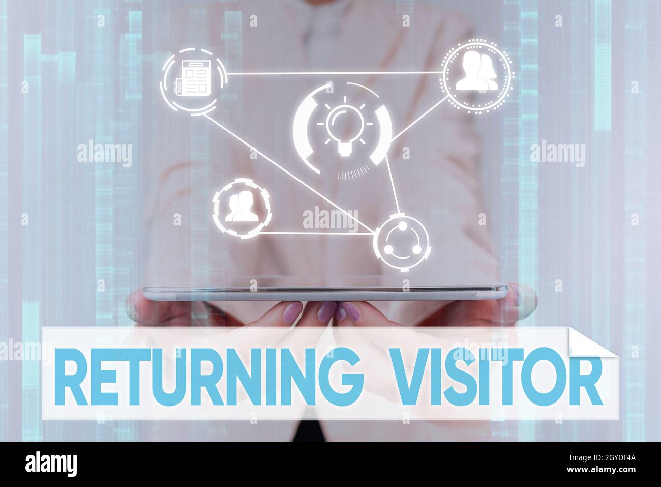 Text showing inspiration Returning Visitor, Word Written on when ...