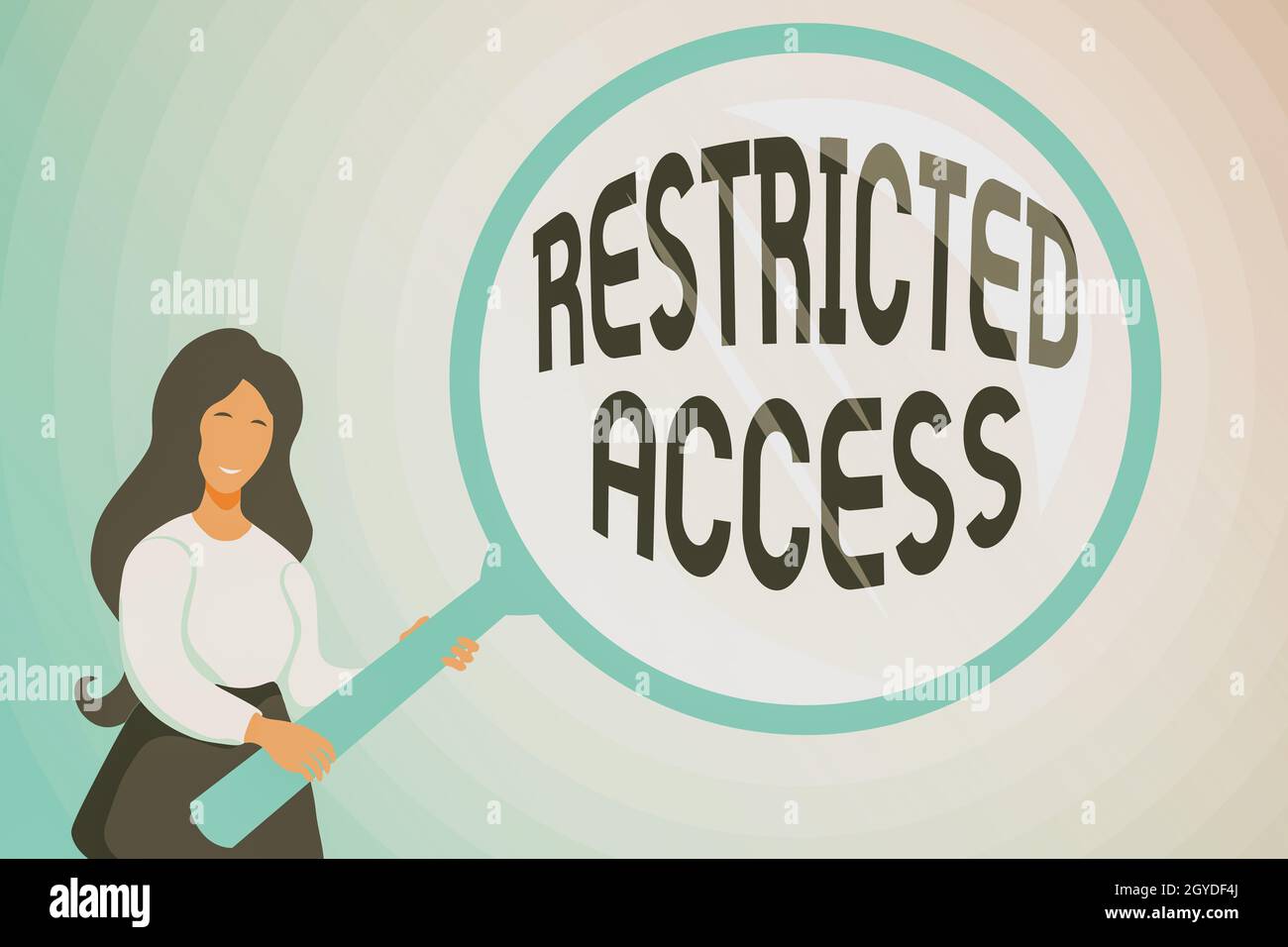 Hand writing sign Restricted Access, Word Written on A class of service ...