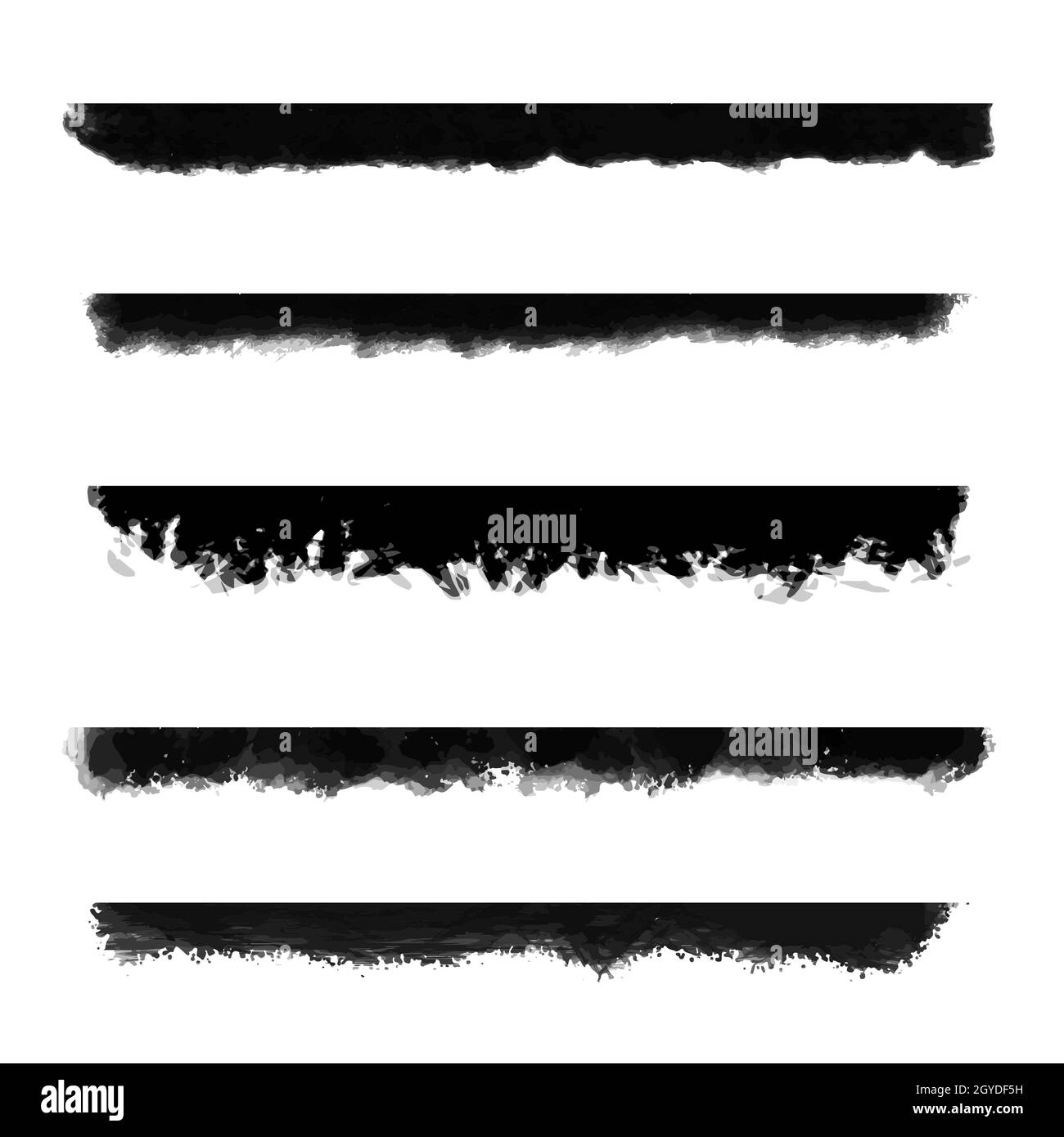 Collection of grunge style painted borders Stock Photo - Alamy