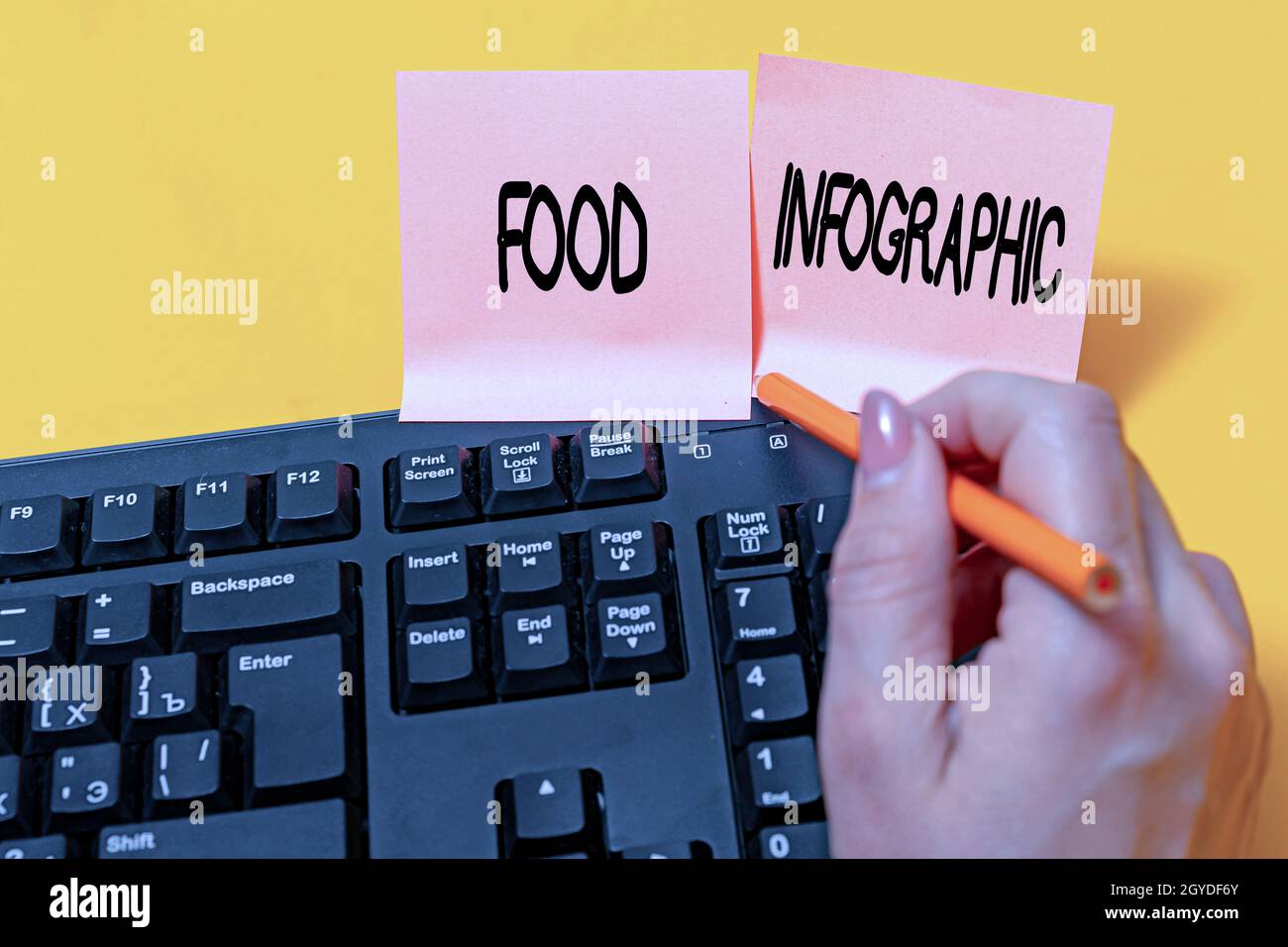 Sign displaying Food Infographic, Internet Concept visual image such as ...