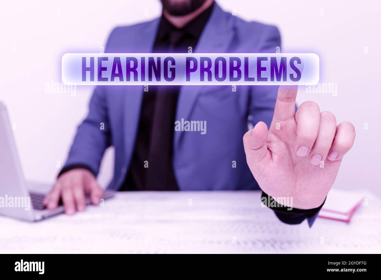Conceptual display Hearing Problems, Business concept partial or total ...