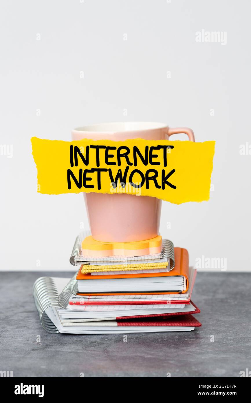 Handwriting text Internet Network, Business showcase connects computers ...