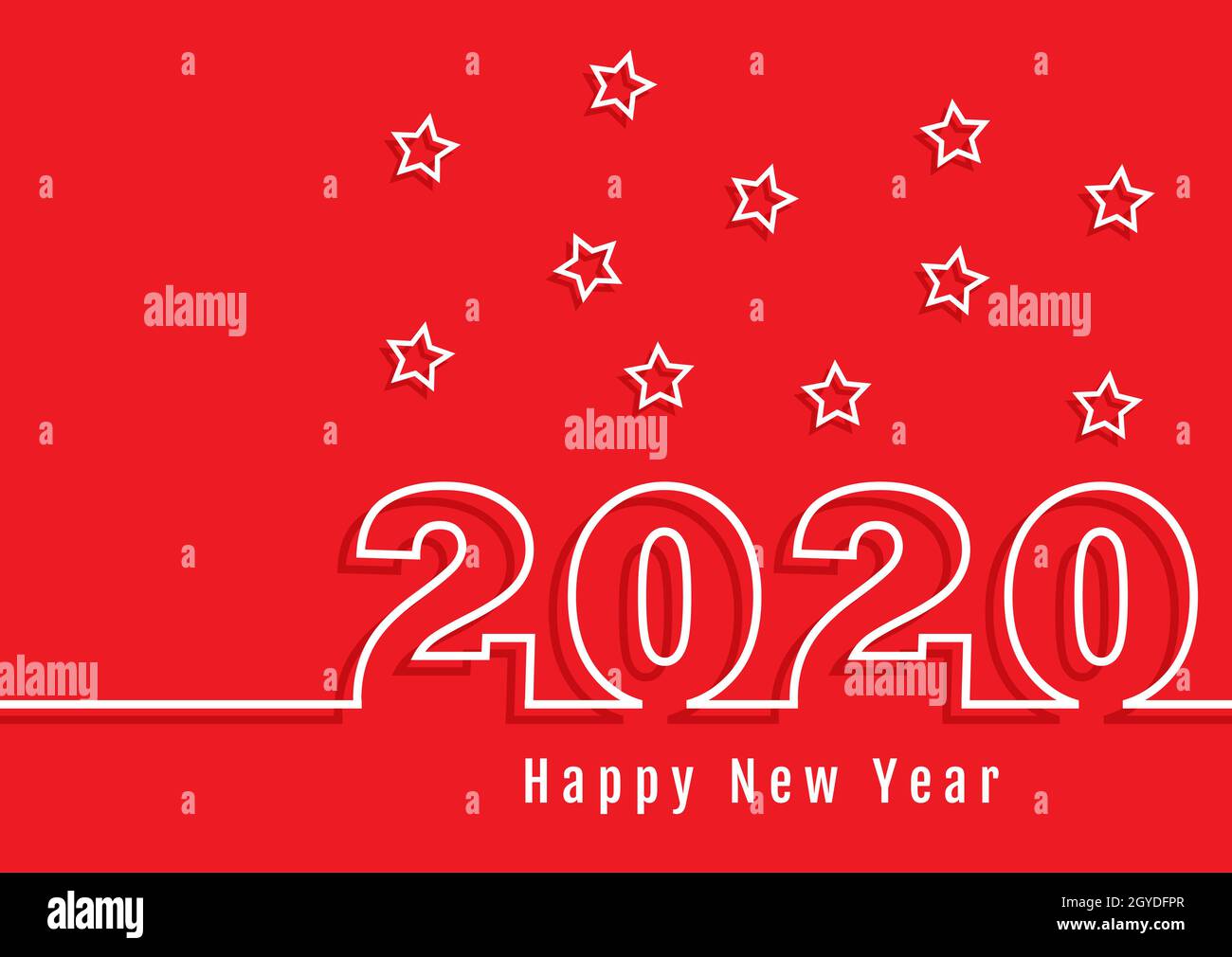Happy New Year background with outlined number design Stock Photo - Alamy