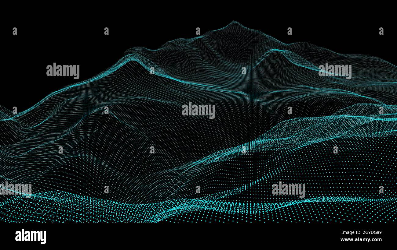 3D render of a digital landscape Stock Photo - Alamy