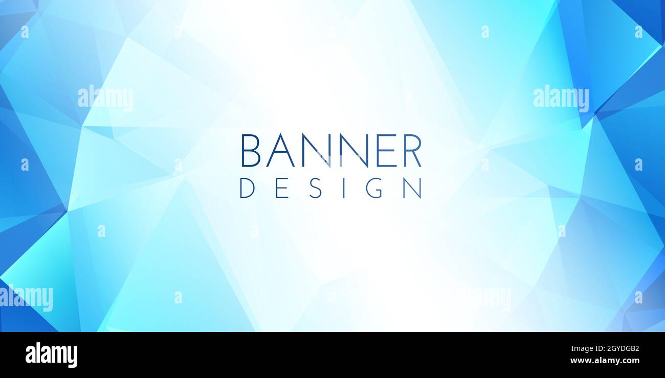 Abstract banner with a low poly design Stock Photo - Alamy
