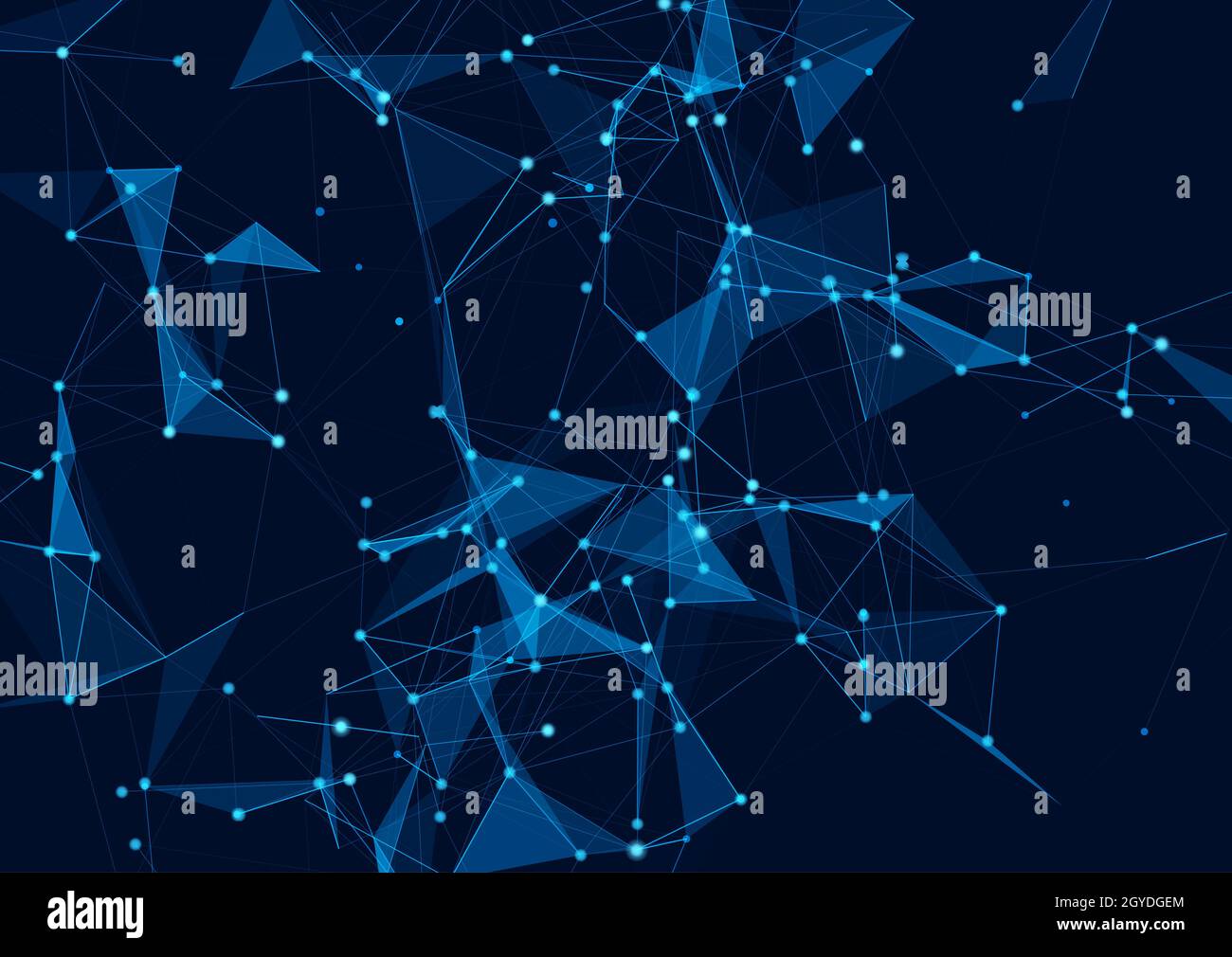 Abstract background with a low poly network communications design Stock ...