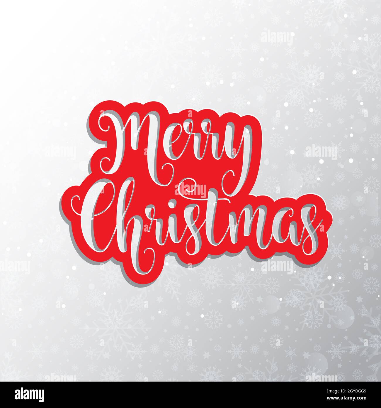 Merry Christmas type on a snowflake background Stock Photo - Alamy