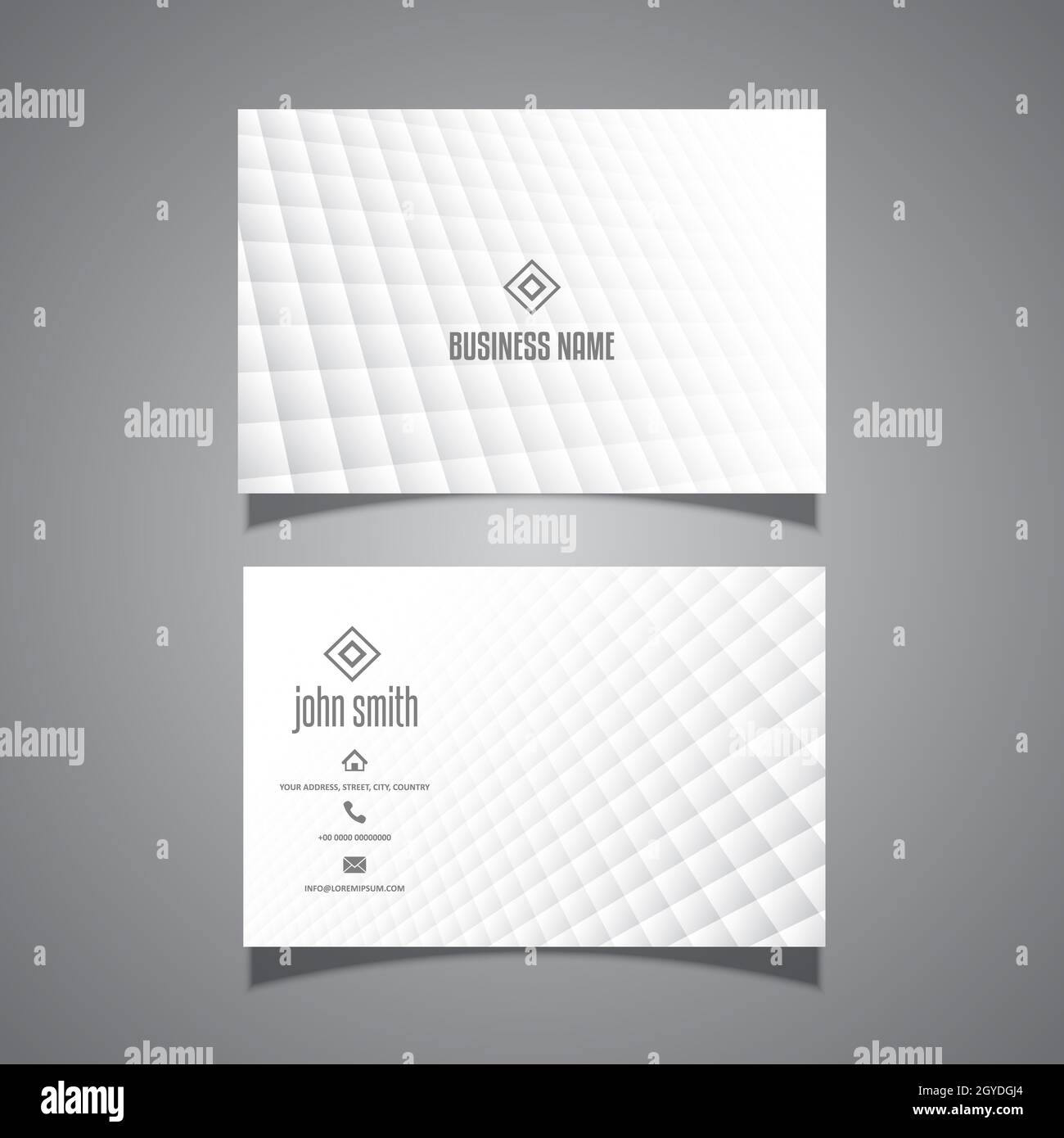 Business card with a minimal monochrome design Stock Photo - Alamy