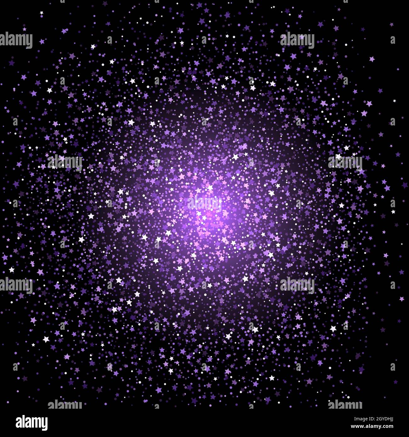 Celebration background with purple star confetti Stock Photo - Alamy