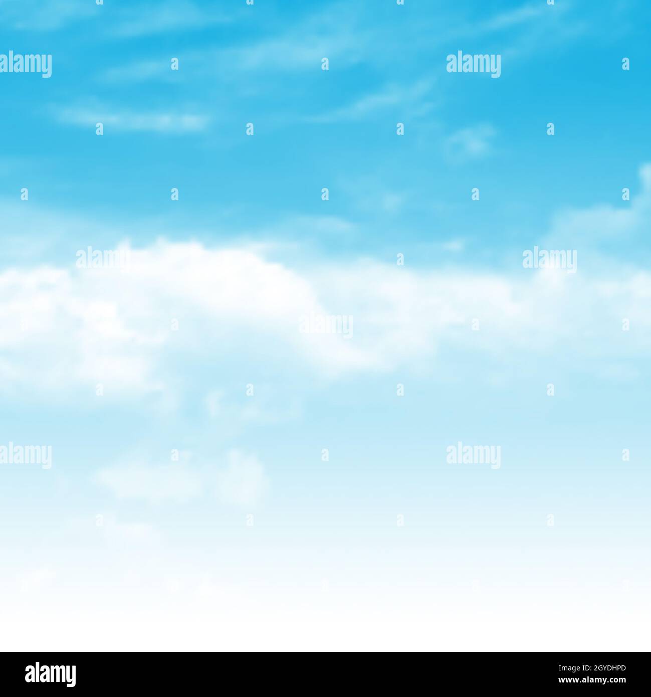 Realistic clouds in a blue sky background Stock Photo - Alamy