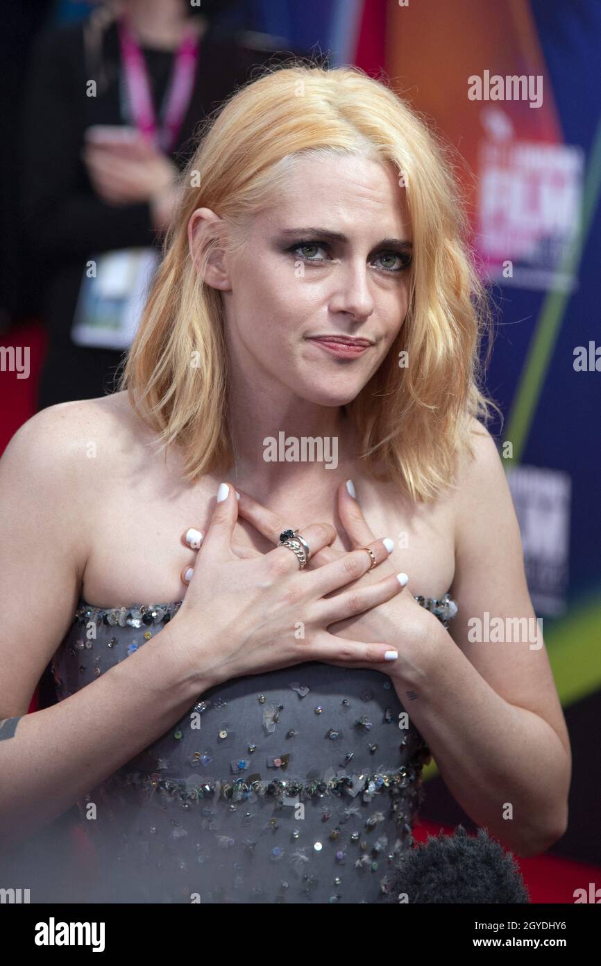 London, UK. Oct 7th 2021: Kristen Stewart attending the Spencer Premiere as part of the 65th BFI ...
