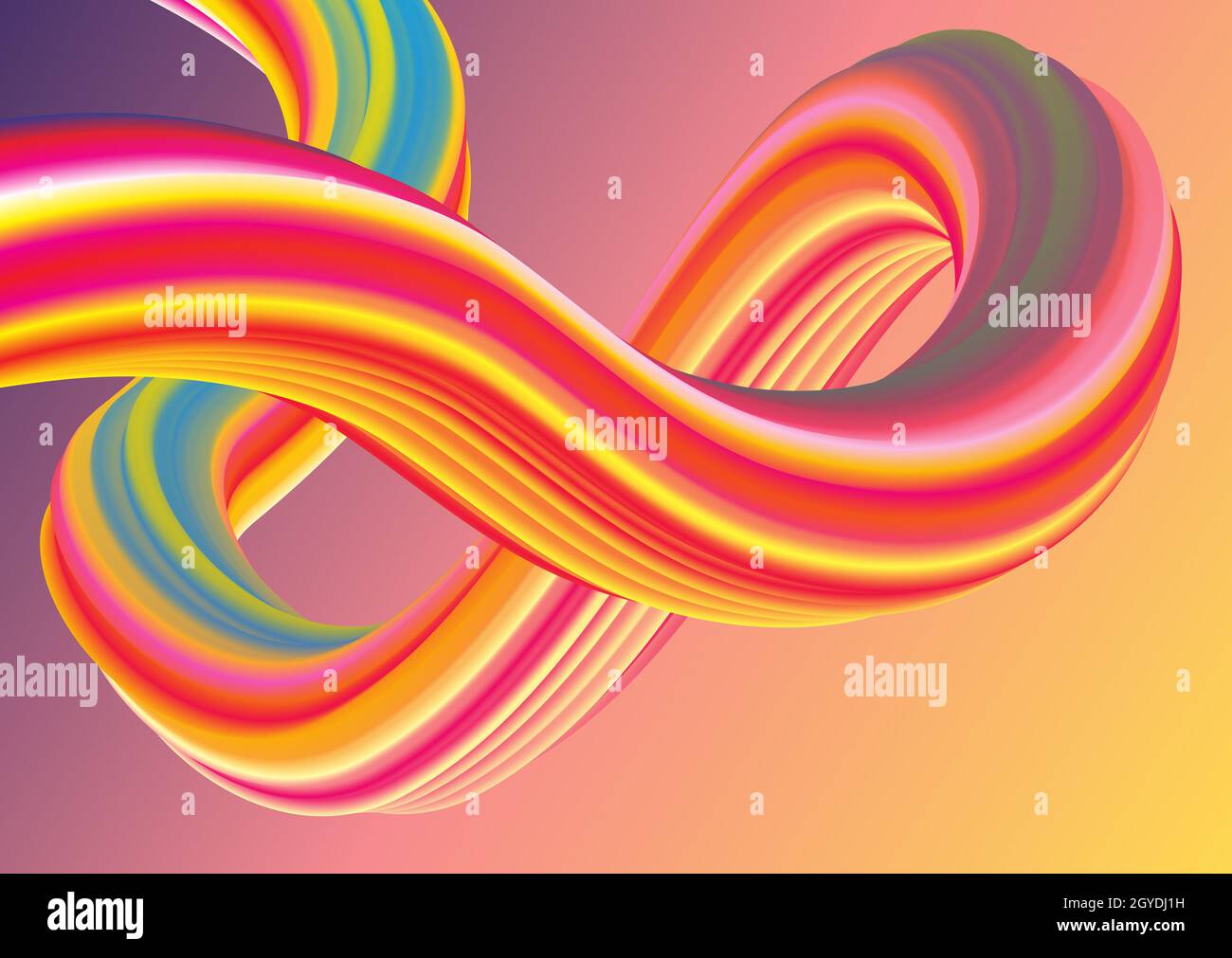 3D style design of retro styled pastel waves Stock Photo - Alamy