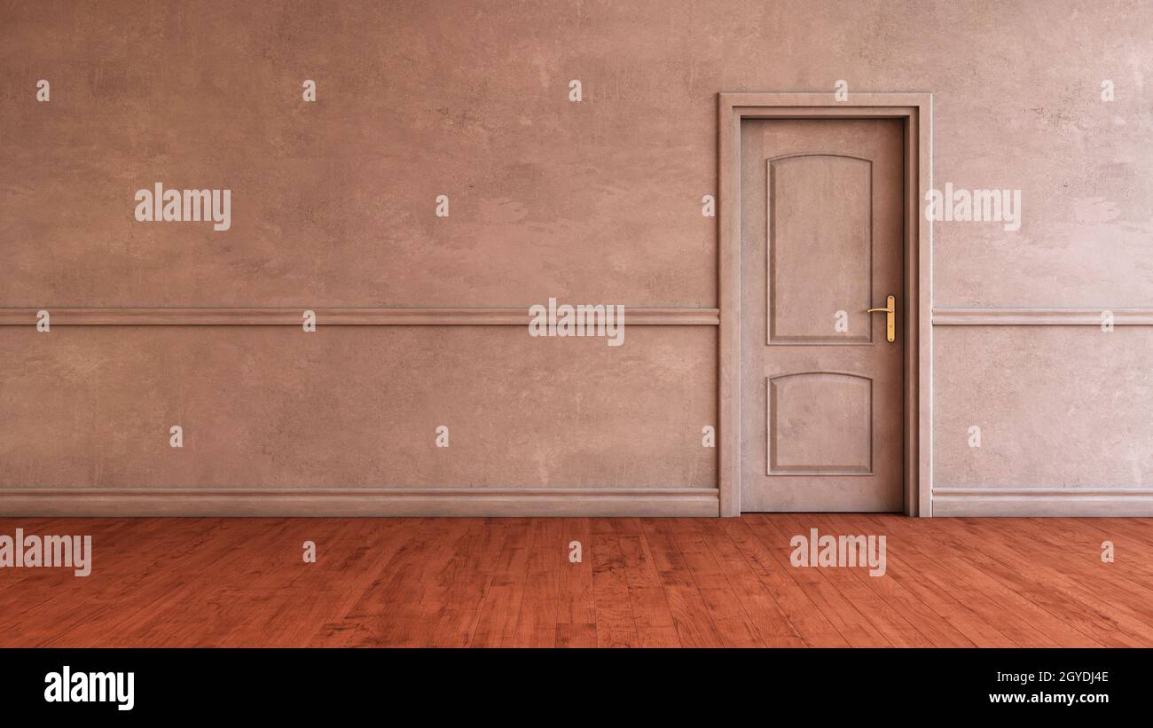 Render of 3D Contemporary Empty Room Stock Photo - Alamy