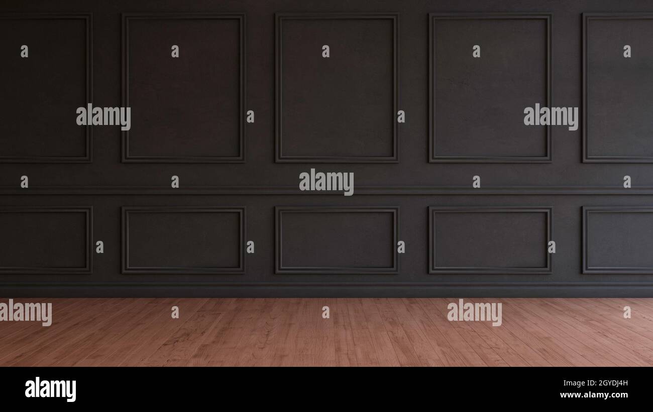 Render of 3D Contemporary Empty Room Stock Photo - Alamy