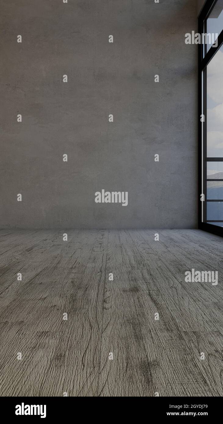 3D render of an empty room Stock Photo - Alamy