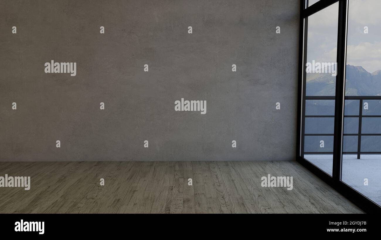 3D render of an empty room Stock Photo - Alamy