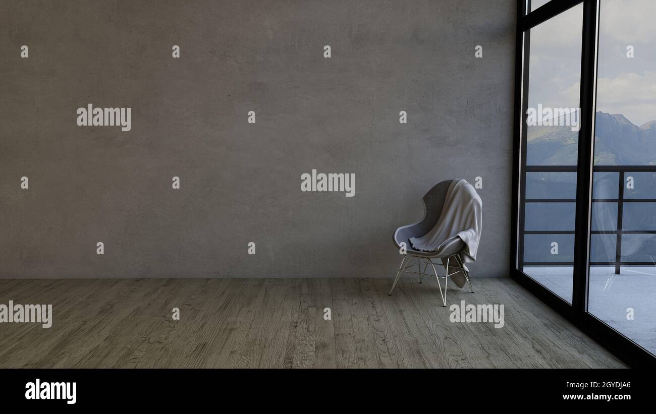 3D render of an empty room Stock Photo - Alamy